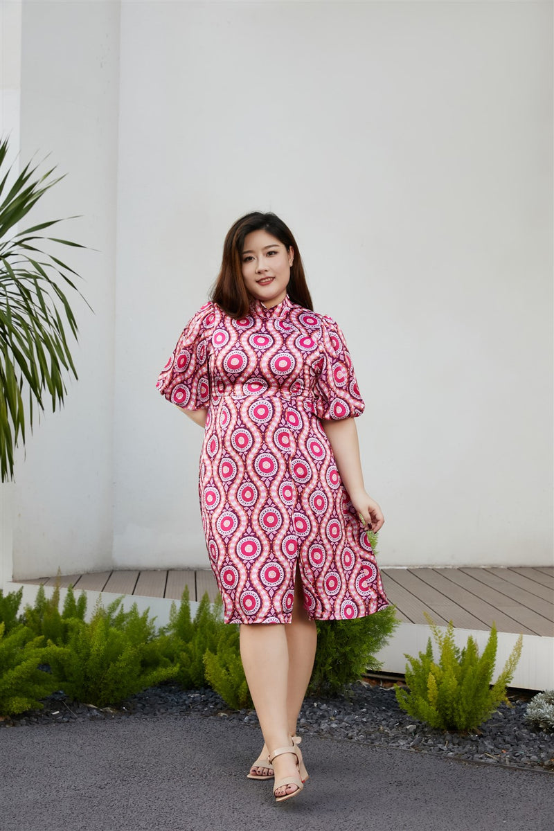 Sarah Satin Cheongsam In Hot Pink The Amber Loft